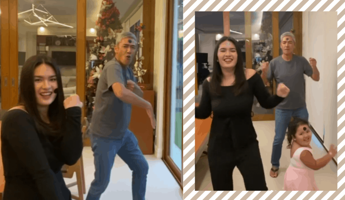 Vic Sotto dances with Pauleen Luna and Baby Tali in TikTok video ...