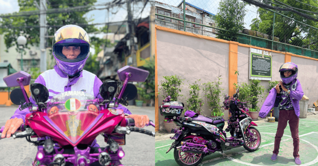 'Ako po ay walang bisyo, pagmomotor lang’: Meet the 75-year-old 'purple ...