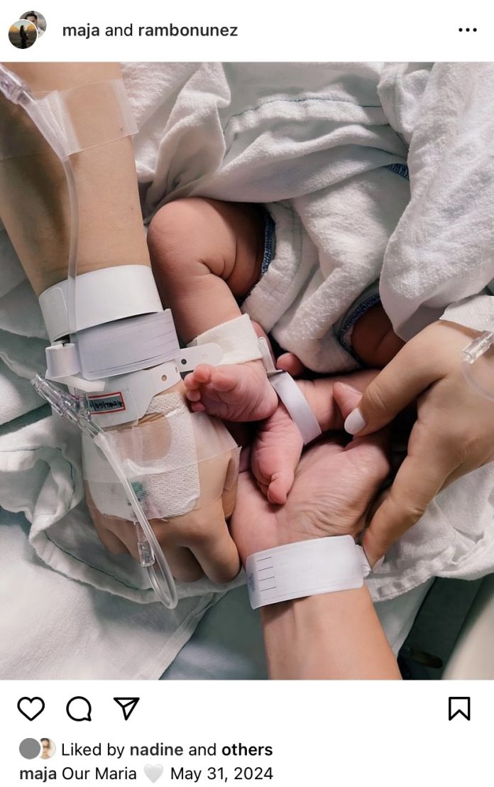 Maja Salvador welcomes first baby with Rambo Nuñez - Latest Chika