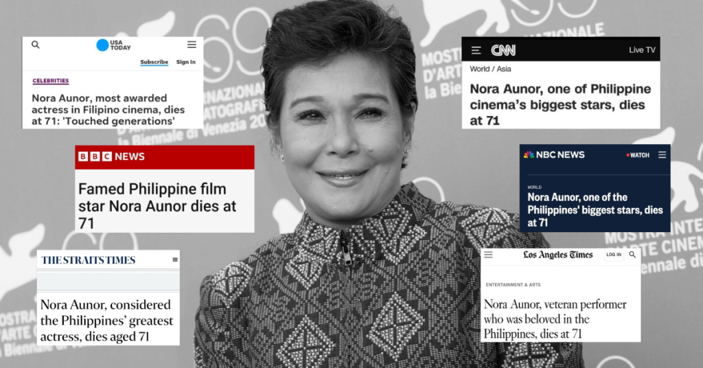 Nora Aunor’s death makes international headlines - Latest Chika