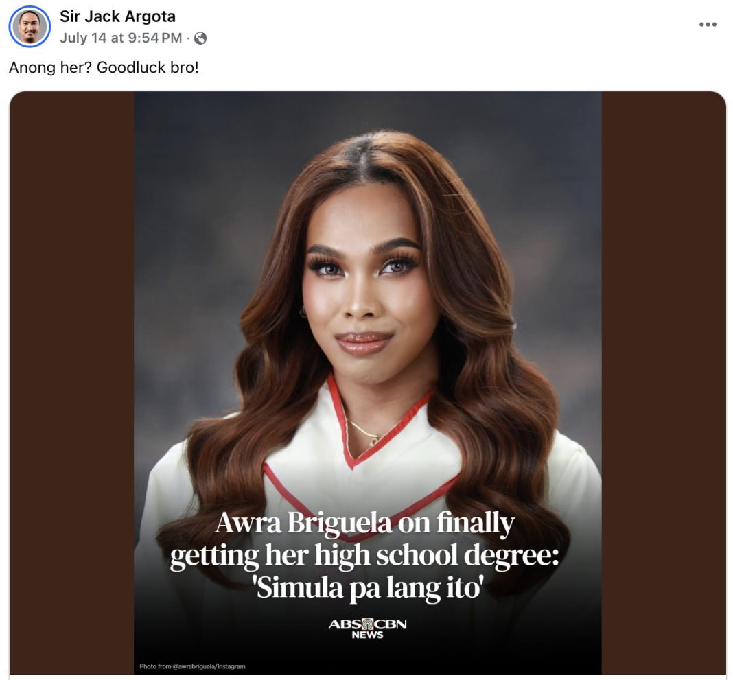 Awra Briguela's fans slam content creator over ‘Anong her?’ comment on ...